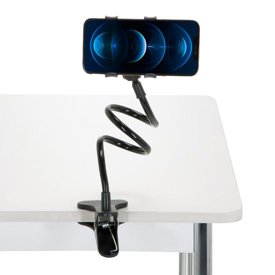 Support de téléphone portable & tablette - hjh OFFICE - FLEXMOBI - Noir - Plastique, Métal ...