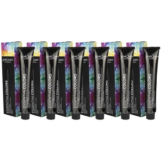 Pack de 6 tubes de coloration Postquam Couleur Nº 33-33 - Châtain foncé ...