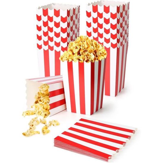 Lot De 20 Boite Pop Corn, Grand Popcorn Boîtes, Carton Bonbon ...