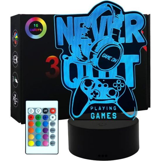 3D Lampe Ps4 Lumières Icones Lampe Game Avec Télécommande -Veilleuse ...