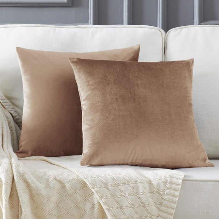 Kaki Housse De Coussin En Velours Décoration Taie D'Oreiller Pour Salon ...