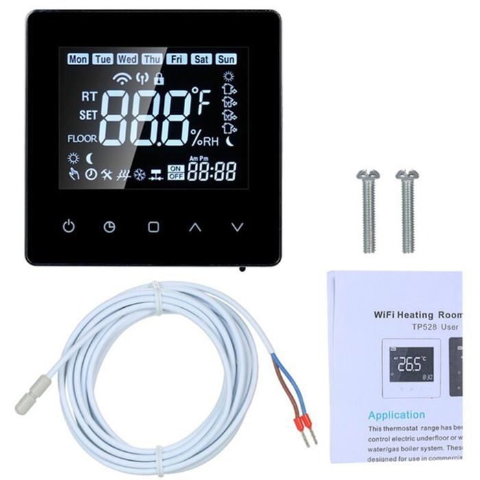 Thermostat Wi-Fi Programmable cran Tactile LCD 16A Rgulateur de ...