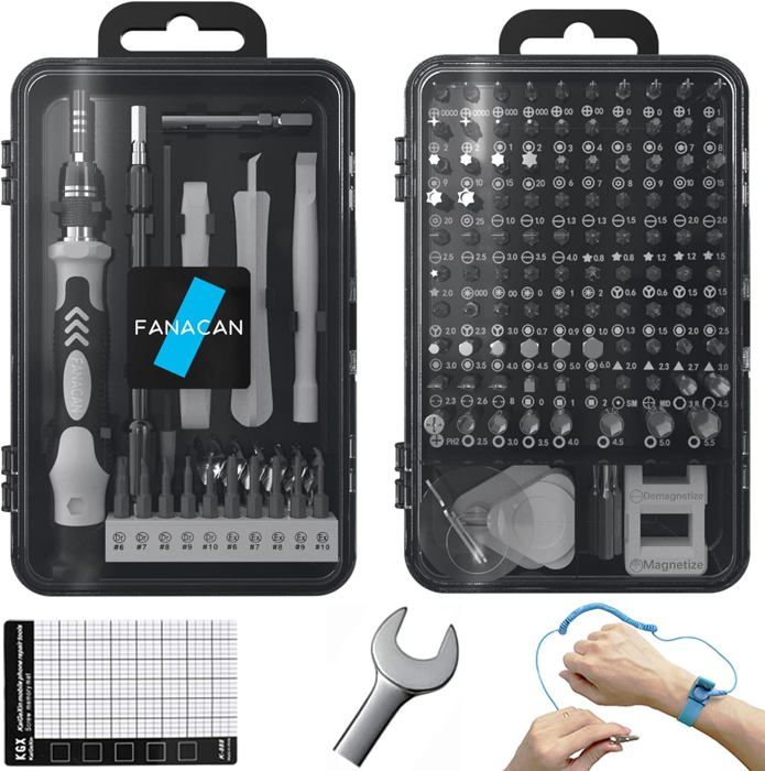 Kit Tournevis de precision, Set Outils avec Torx T2 T3 T4 T5 T6 T8 T9 T10, Etoile P2 P5, Triwing ...
