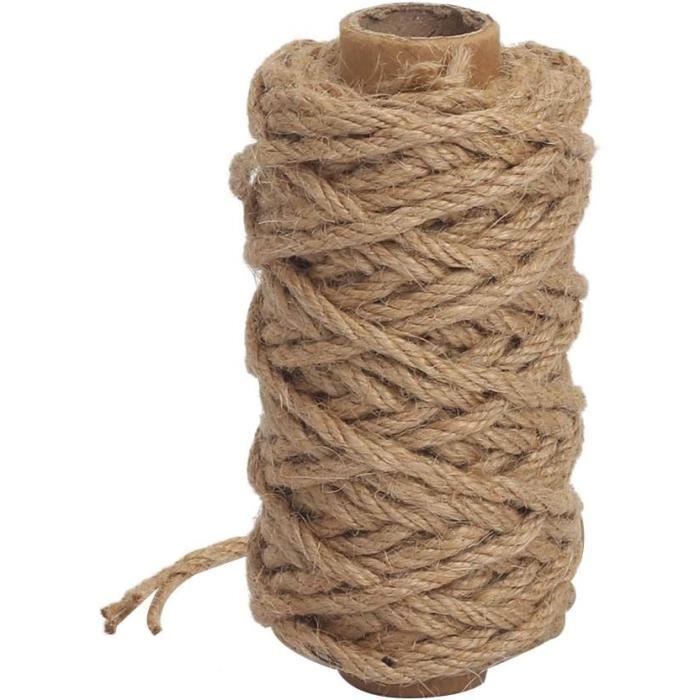 Ficelle Jute Naturelle 4Mm 20M Fil De Jute Naturel Corde De Jardin Pour ...