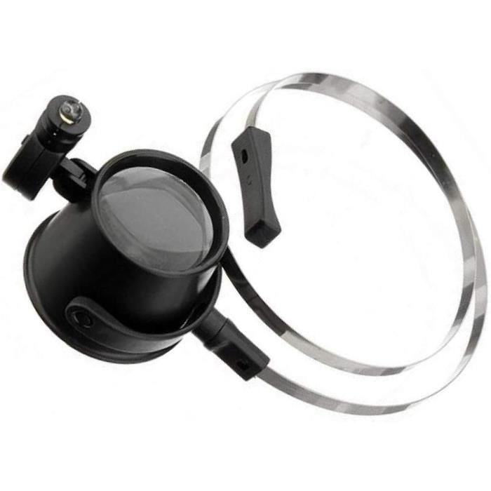 Loupe, Loupe oculaire à loupe 15x LED avec Bandeau bijoutiers loupe ...
