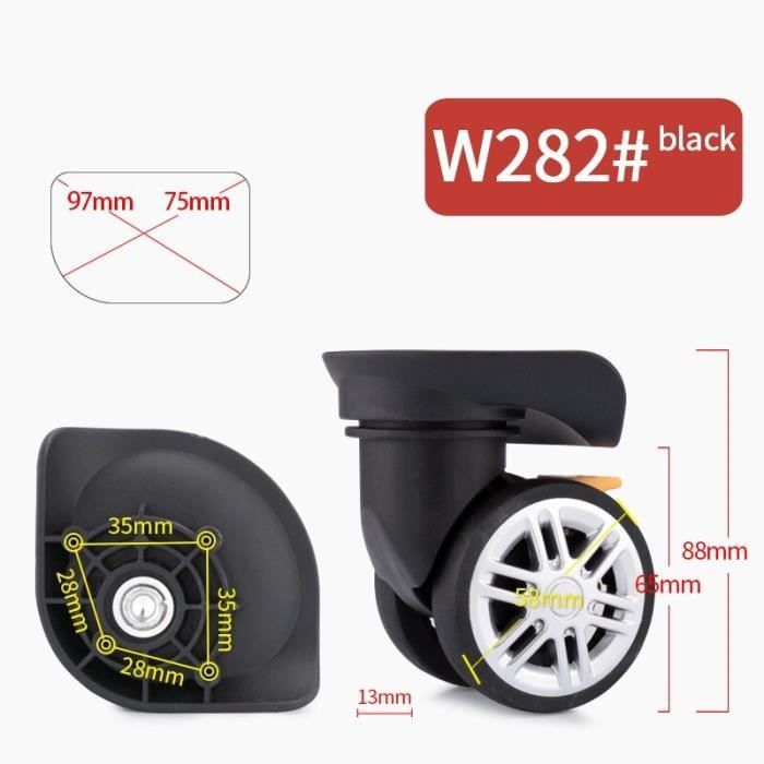 Roue de qualité pour valise - W282 - Noir - Accessoires de remplacement ...