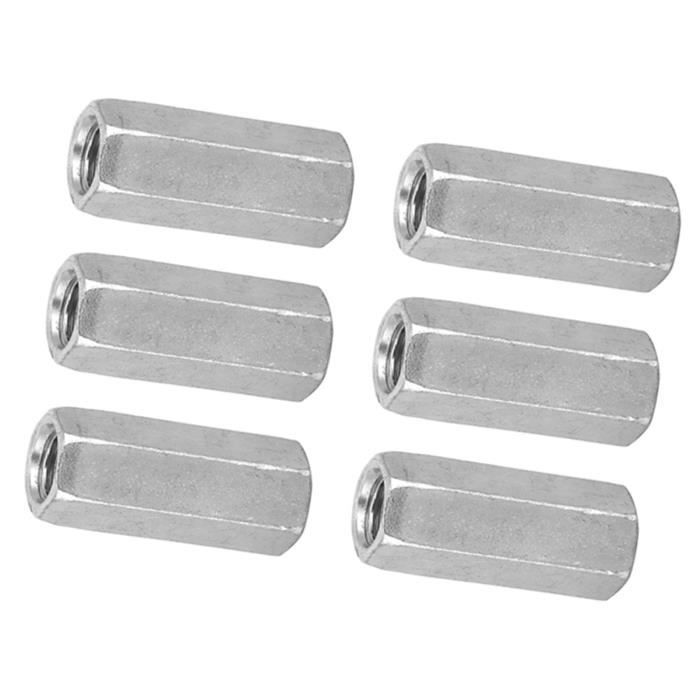 Cikonielf Écrou de Filetage 10 pcs M8 Écrous à Tige Longue Hexagonales Écrous à Douille ...