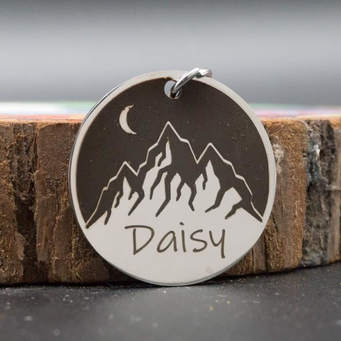 CRAZE Dog ID Tag Engraved Retro Personalized Name ID Tag For Dogs Cats ...