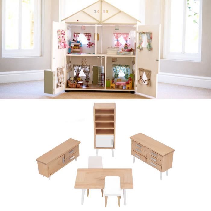 Ensemble De Meubles Miniatures Ensemble De Meubles De Maison De Poupée À L'Échelle 1:12, 6 ...
