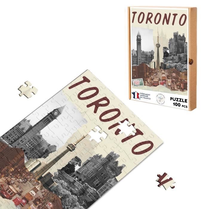 Puzzle Classique 100 pièces Toronto Collage Voyage Canada Carte Postale ...