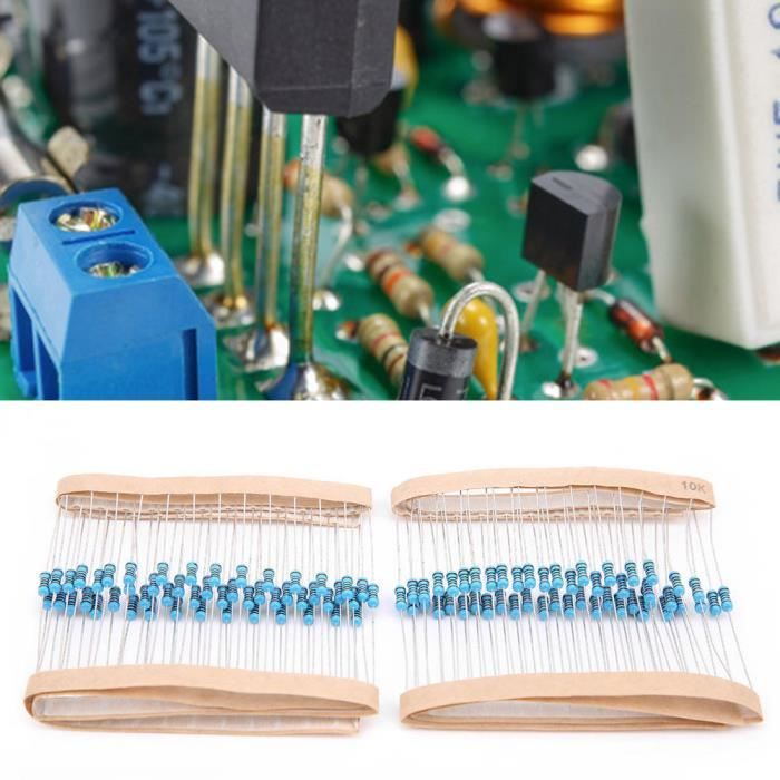 Résistance Ohm 600pcs 1/4W 1% Résistances 1K / 2K / 3K / 10K Ohm Kit d ...