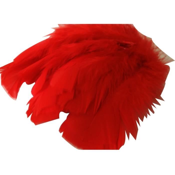 Plumes décoratives 10 cm - FILOUFACE - Rouge - Mariage Anniversaire ...