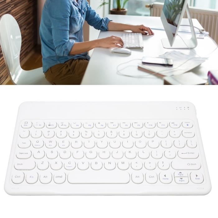 Clavier rétro - HURRISE - Ultra Mince - Bluetooth 3.0 - Touche ronde ...