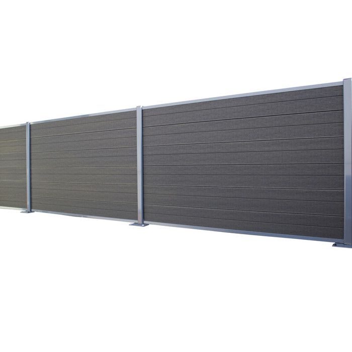 Kit complet extension clôture en composite coextrudé 1,50 - L: 150 cm ...
