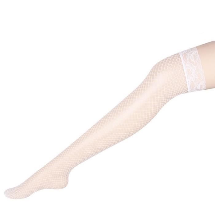 Bas en dentelle pour femmes - Type White - AAEME068 - Nylon solide ...