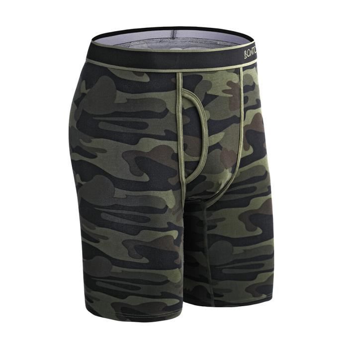 Boxer-shorty,CamSolomon-Boxer Long en Coton pour Homme,Sous-Vêtement ...
