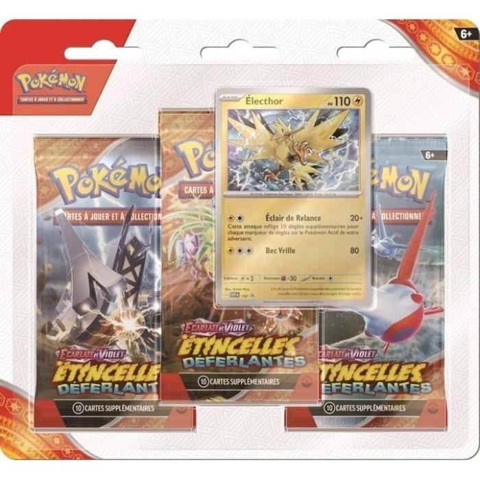 Tri Pack 3 Boosters EV08 Étincelles Déferlantes : Électhor - Pokémon ...