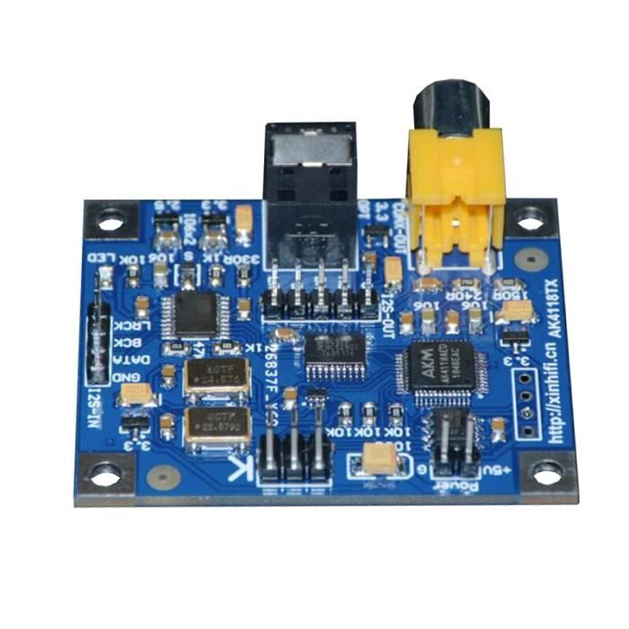 Convertisseur TV,DLHiFi AK4118 TX I2S vers Fiber coaxiale Spdif avec ...