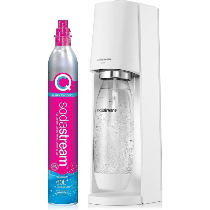 SodaStream Terra Machine à eau pétillante avec bouteille de CO2 et DWS ...