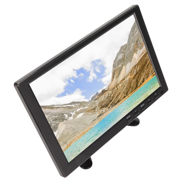Tbest Moniteur CCTV Moniteur de sécurité 10,1 pouces 1280x800 IPS intégré à deux haut-parleurs ...