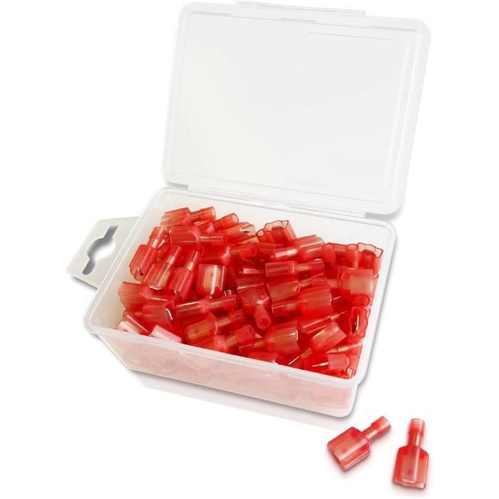 100 Pièces Cosse Électrique Plate Fermel, Connecteur À Sertir, Nylon ...