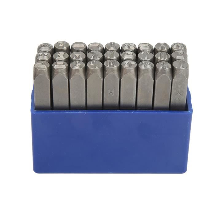 VGEBY kit d'estampage en métal Jeu de poinçons à lettres 27 lettres en ...