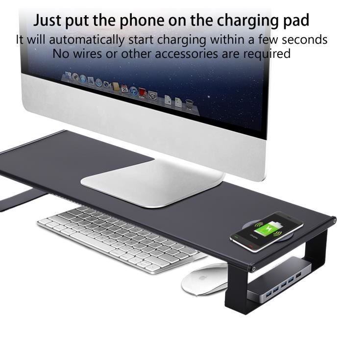 NEUF Support de bureau pour moniteur Écran de moniteur Support de bureau en alliage d'aluminium ...