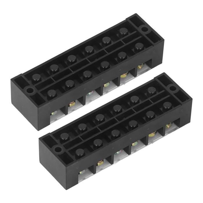 Bornier à double rangée de vis ZJCHAO - 606 - Zinc - 60A/600V - PC et ...