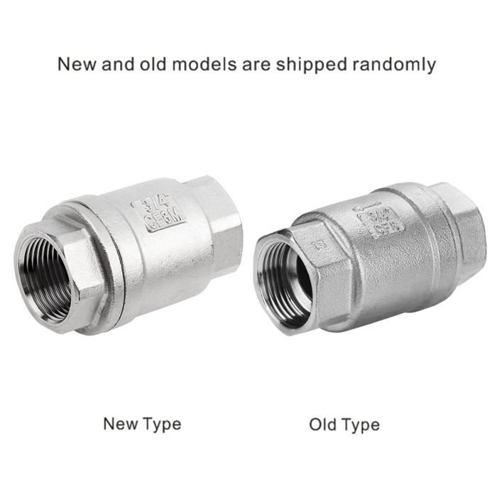 Clapet Anti-retour Vertical 3/4 Pouce Filetage Femelle en Ligne Clapet ...