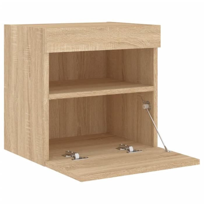 Meuble TV mural - KEENSO - 84506 - Chêne sonoma - 40x30x40 cm ...