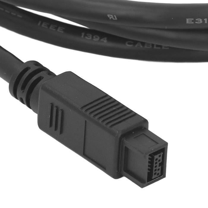 Câble Firewire IEEE1394, Câble DV Firewire 9 Broches à 9 Broches Mâle à ...