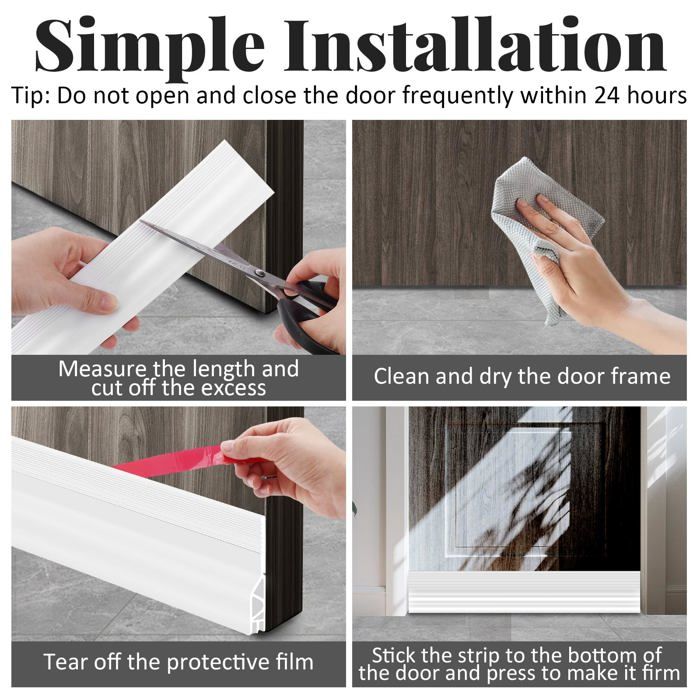 Boudin de Porte Isolant 100cm, Insonorisant, Anti-Vent et Poussière ...