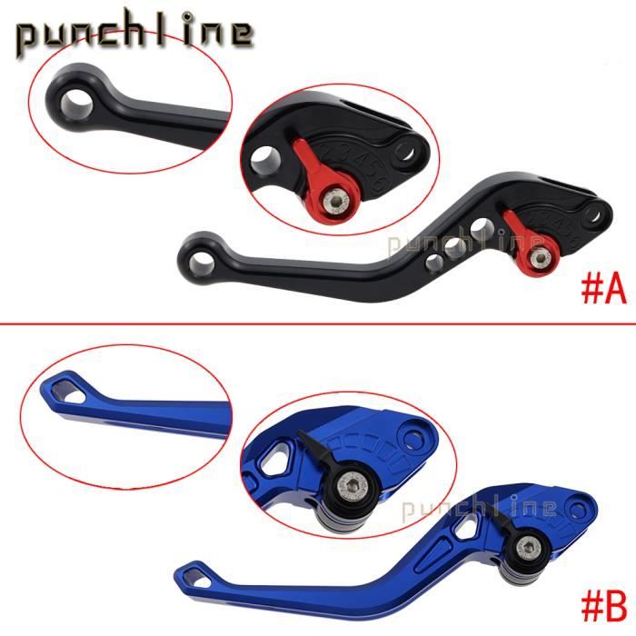 A-Noir Blanc Bleu - Leviers d'embrayage pour Street Triple, Frein court ...