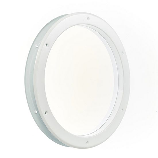 Hublot de porte métal rond blanc Ø38,5cm - Cdiscount Bricolage