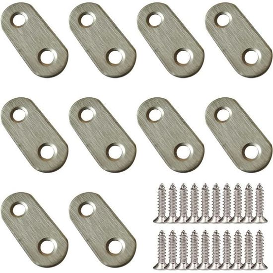 10 pièces patte d'assemblage 37 x 16 mm équerre Renfort en acier ...