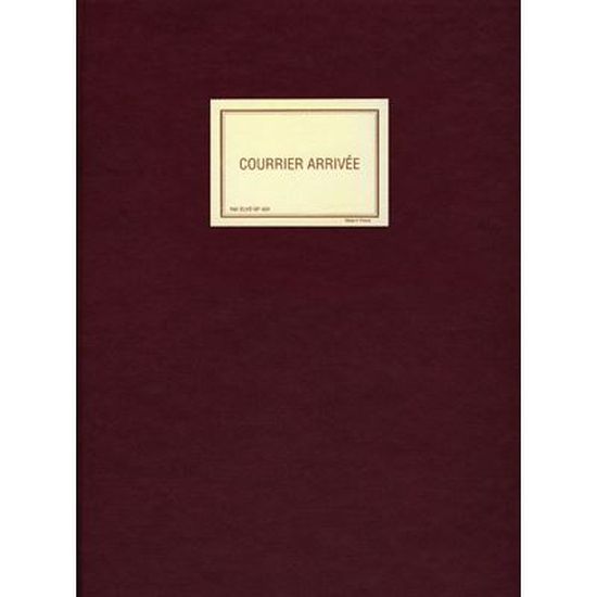Registre "arrivee du courrier" format 325x250 mm - Cdiscount Beaux-Arts ...