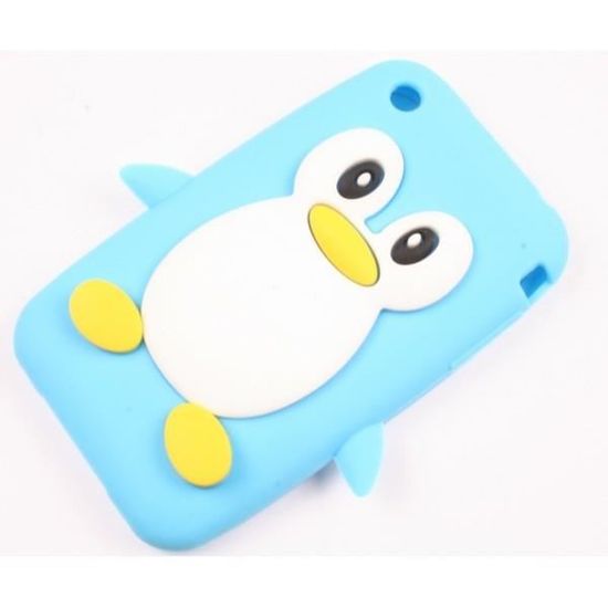 Coque iphone 3G/3GS bleu ciel pingouin Silicone - Cdiscount Téléphonie