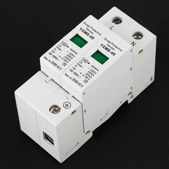 Parasurtenseur - Parafoudre 2P 40Ka Dispositif Protection Contre ...