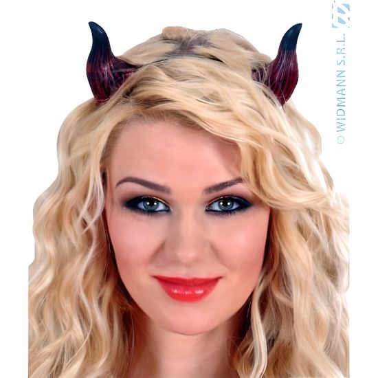 Accessoire de déguisement - Cornes de diable avec élastique - Noir et ...