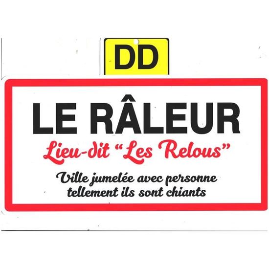 Plaque De Rue Pvc 30x20cm Le Raleur - Cdiscount Maison