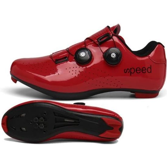 Chaussures de vélo route - Rouge - Homme - Cales SPD - Entraînement ...