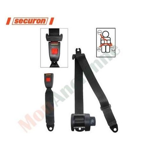 Ceinture arrière noire 3 points Securon - avec … - Cdiscount Auto