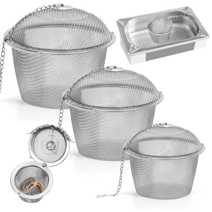 Panier En Inox Pour Nettoyage Ultrasons [Lot De 3]-Nettoyeur Ultrason ...