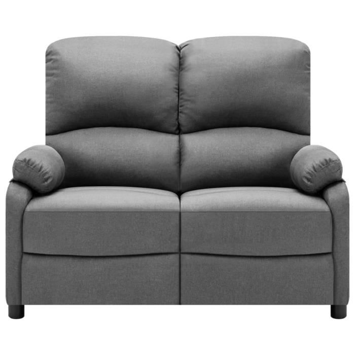Ayhao1 Canapé inclinable à 2 places Gris clair Tissu 98666 - Cdiscount ...