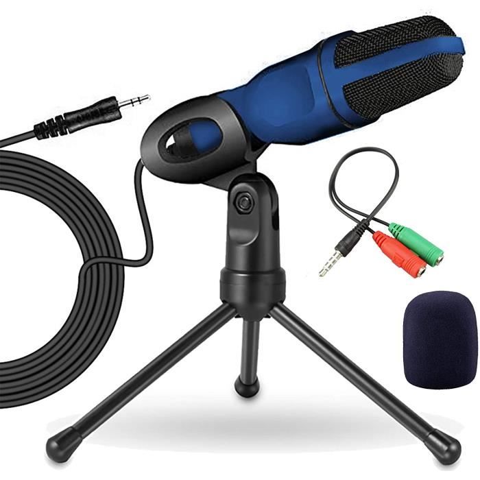 Microphone avec Support Trépied, Micro Professionnel à Condensateur ...