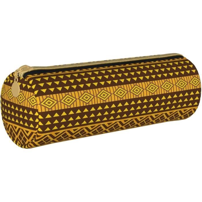 Desert Trousse Ronde En Cuir Avec Fermeture Éclair Trousse À Crayons ...