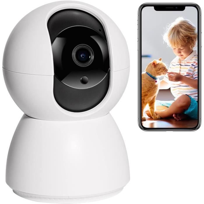 Caméra Surveillance WiFi, Intérieure Camera de Surveillance avec Suivi ...