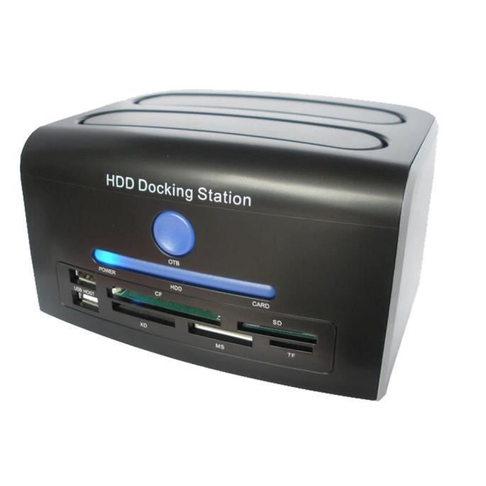 2,5, 3,5 pouces SATA IDE HDD Docking Station double disque dur USB Dock ...