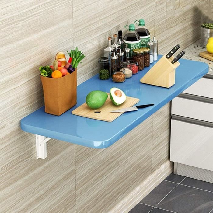 Table Pliante Table à abattant Murale en Bois Cuisine Simple Murale ...