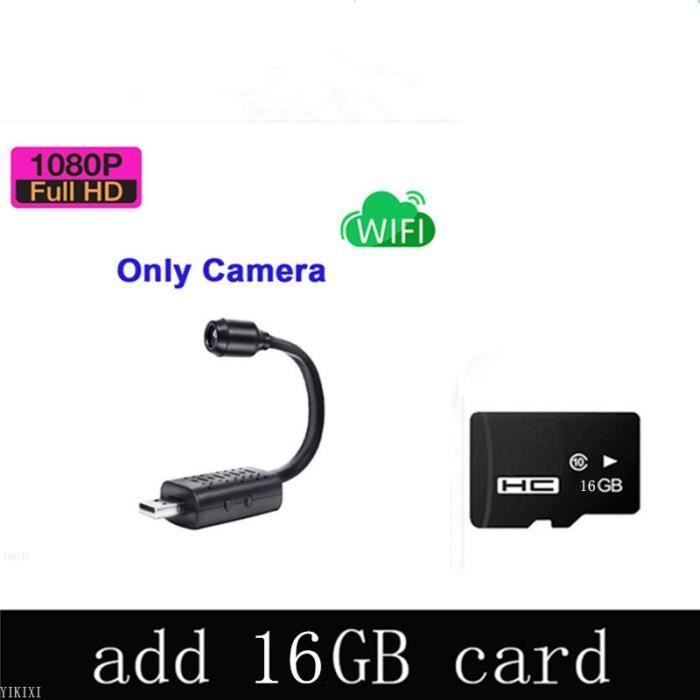 Caméra miniature,Caméra de Surveillance ip WiFi HD, avec port USB, p2p ...